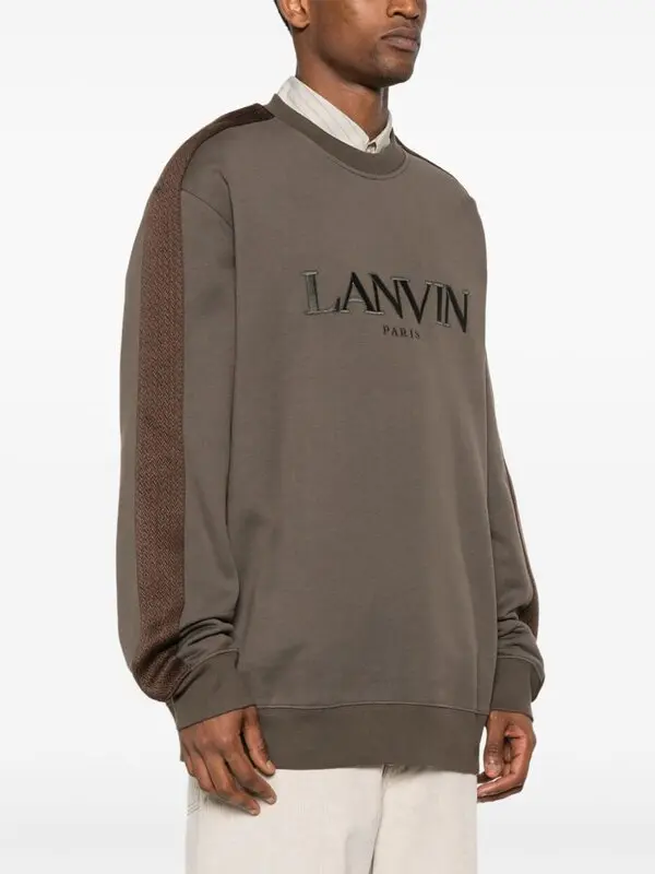 LANVIN Logo Embroidered Sweatshirt - Green
