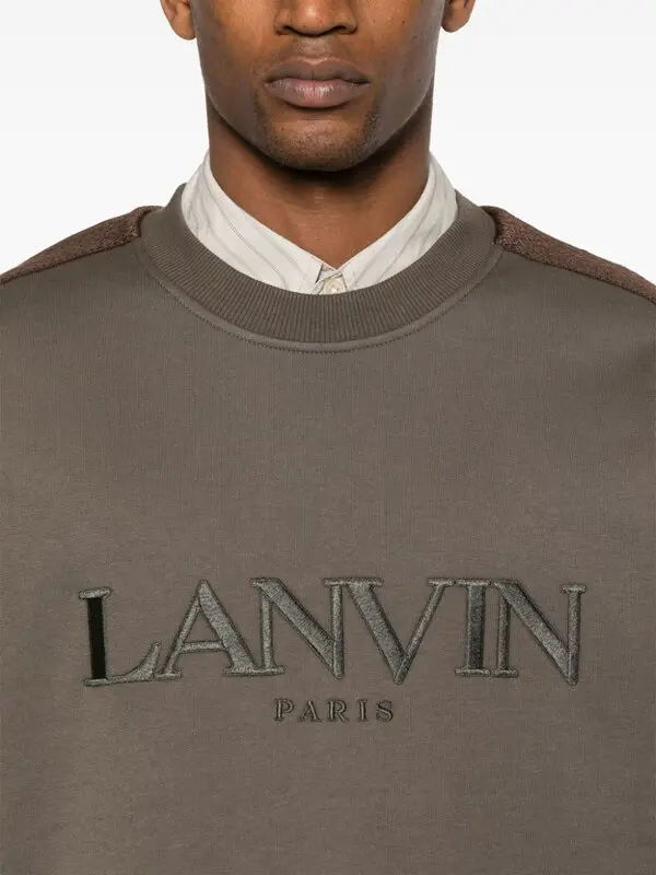 LANVIN Logo Embroidered Sweatshirt - Green