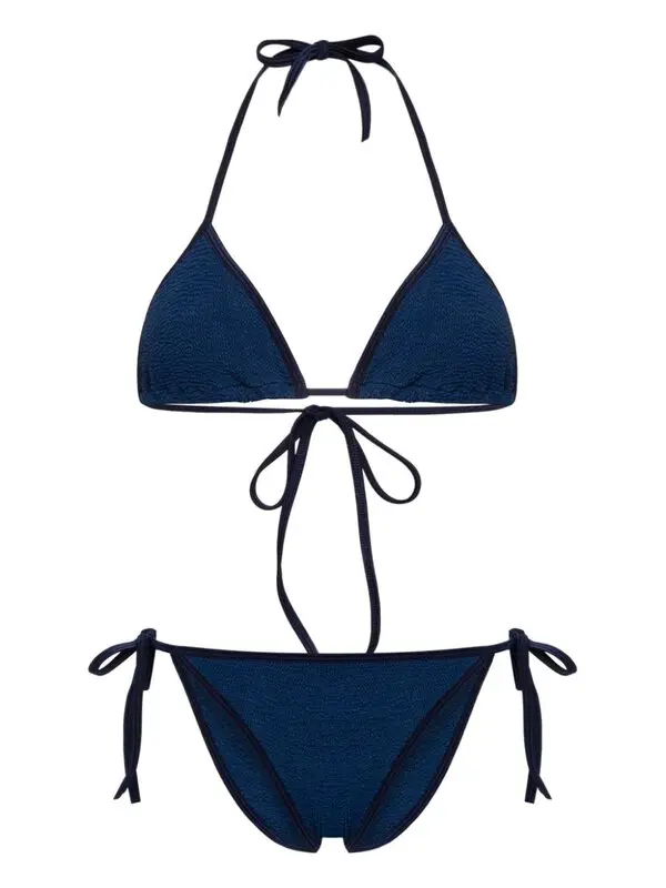 Hunza G Gina Shirred Bikini - Blue