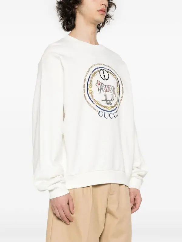 Gucci Gg-embroidered Cotton Sweatshirt