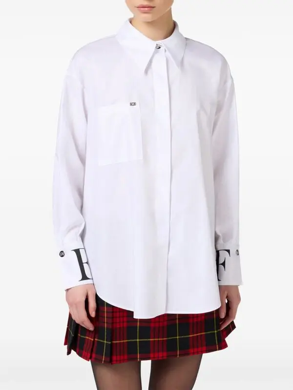 Elisabetta Franchi Logo-print Shirt - White