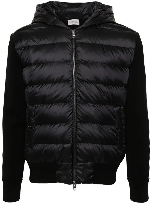 Moncler Quilted-panel Wool Jacket