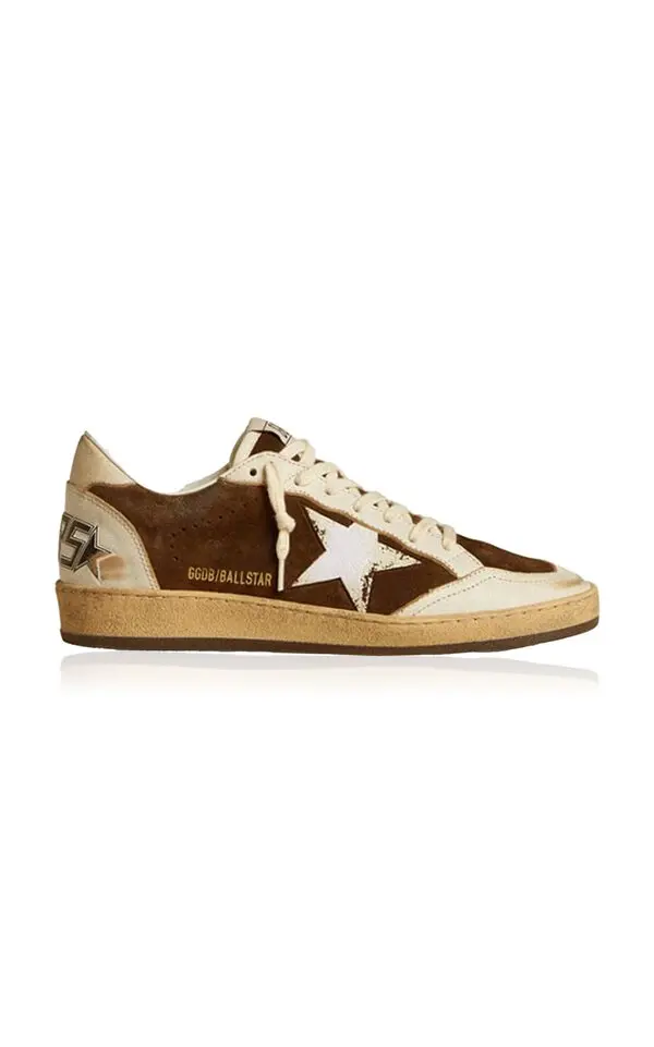 GOLDEN GOOSE Ball Star Suede Sneakers - Brown