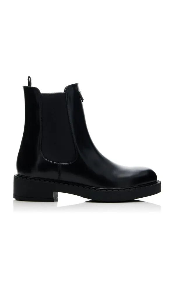 Prada Leather Chelsea Boots