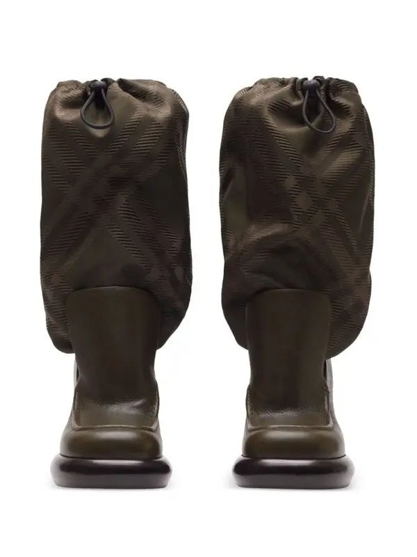 Burberry Square-toe Check-print Boots