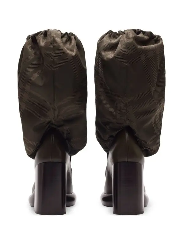 Burberry Square-toe Check-print Boots