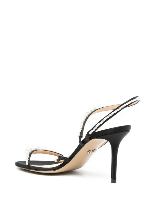Mach & Mach 80mm Faux-pearl Embellished Sandals