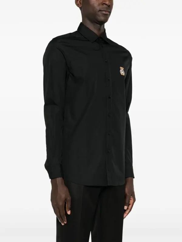 Moschino Teddy Bear-patch Cotton Shirt