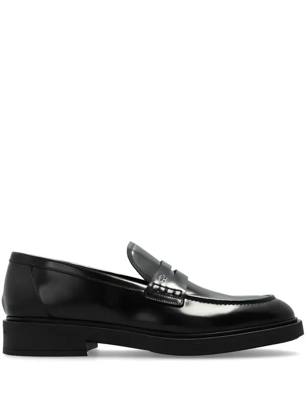 GIANVITO ROSSI Harris Polished-leather Penny Loafers