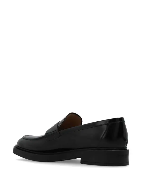 GIANVITO ROSSI Harris Polished-leather Penny Loafers