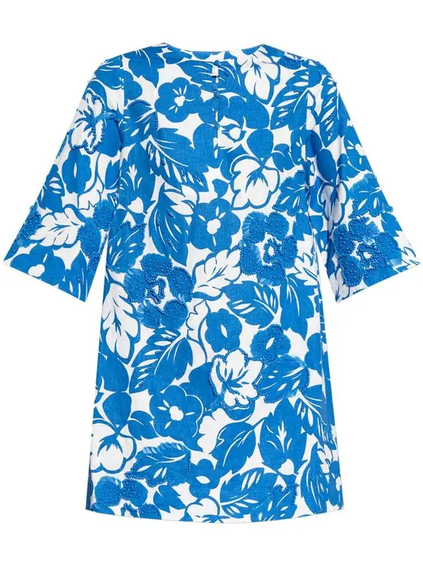 Kate Spade New York Floral-Print Mini Dress In Blue - 53% Off | Editorialist