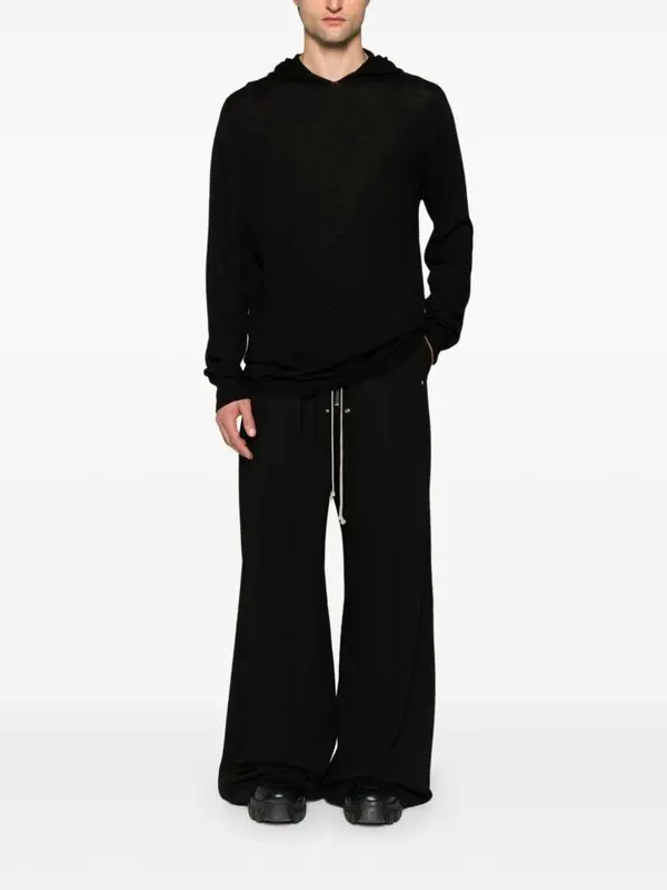 Rick Owens Fine-knit Hooded Jumper