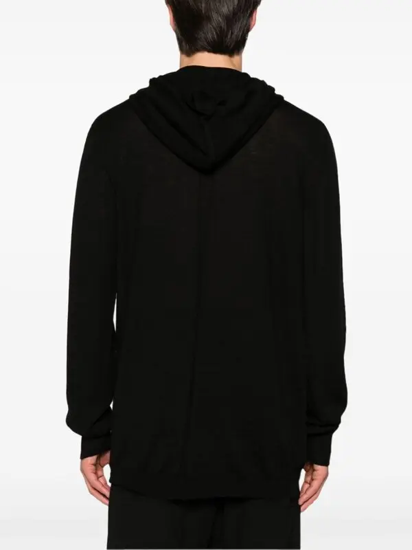 Rick Owens Fine-knit Hooded Jumper