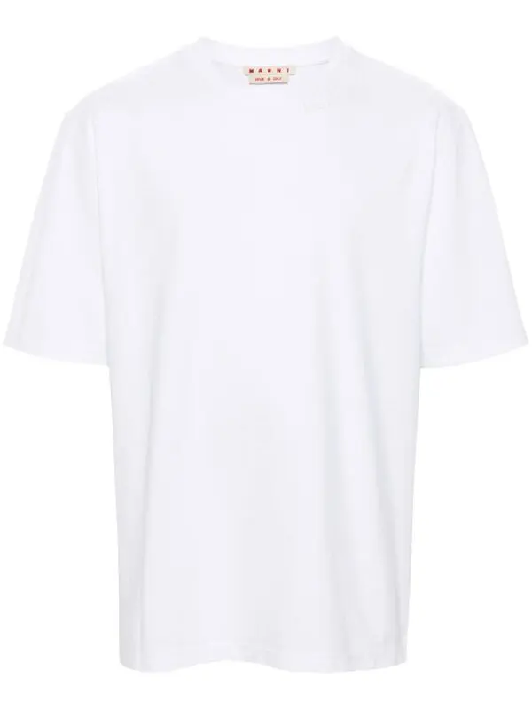 Marni Logo-patch Cotton T-shirt - White