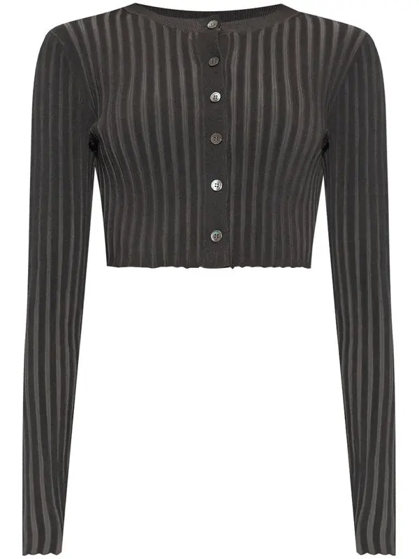Alexander Wang Ribbed Cropped Cardigan