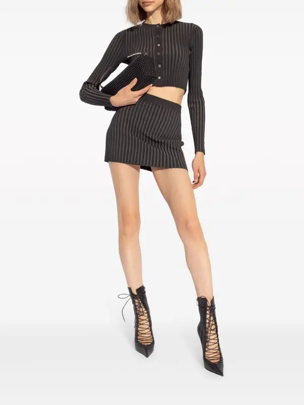 Alexander Wang Ribbed Cropped Cardigan