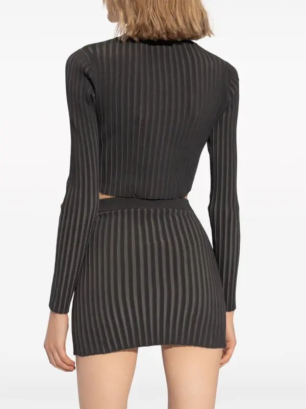 Alexander Wang Ribbed Cropped Cardigan