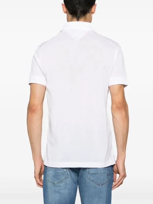 Tommy Hilfiger Logo-embroidered Piqué Polo Shirt - White