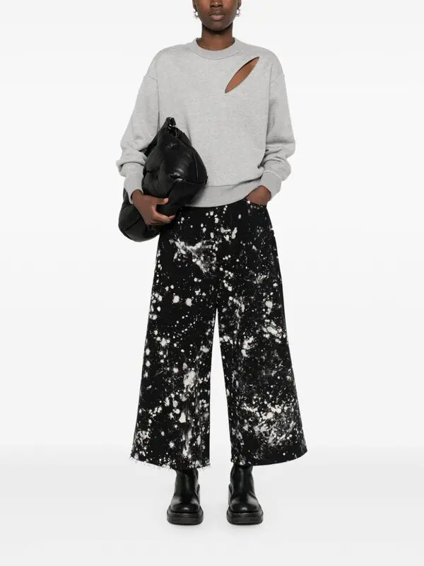 Alexander McQueen Cut-out Jersey Sweatshirt - Grey