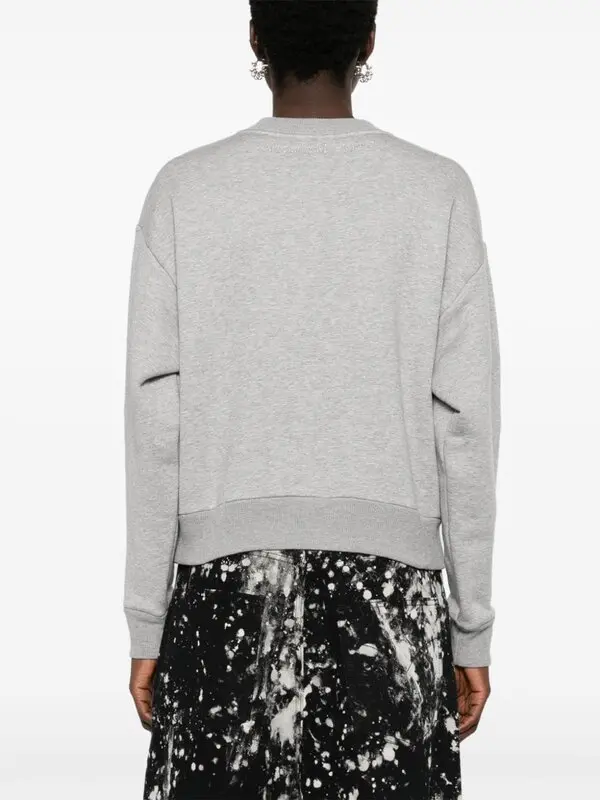 Alexander McQueen Cut-out Jersey Sweatshirt - Grey