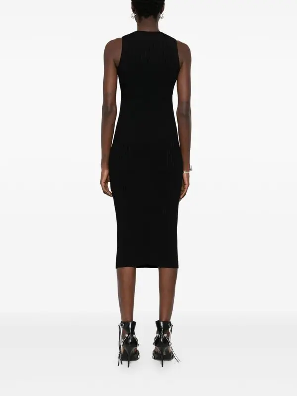 Alexander McQueen Cut-out Ribbed Maxi Dress
