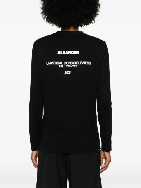 JIL SANDER Logo-print Cotton T-shirt - Black