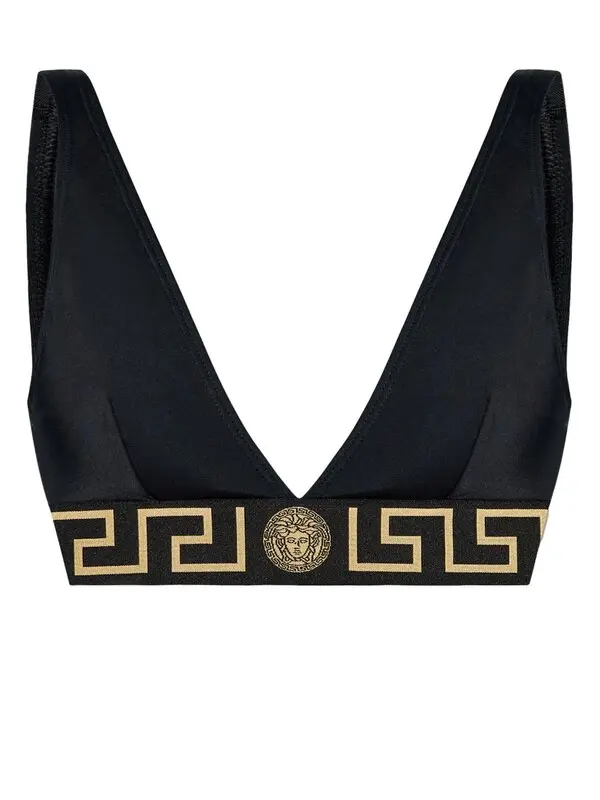 Versace Logo-underband Bikini Top - Black