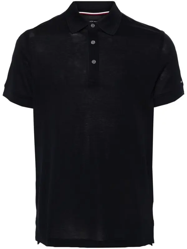 Tommy Hilfiger Logo-embroidered Piqué Polo Shirt - Blue