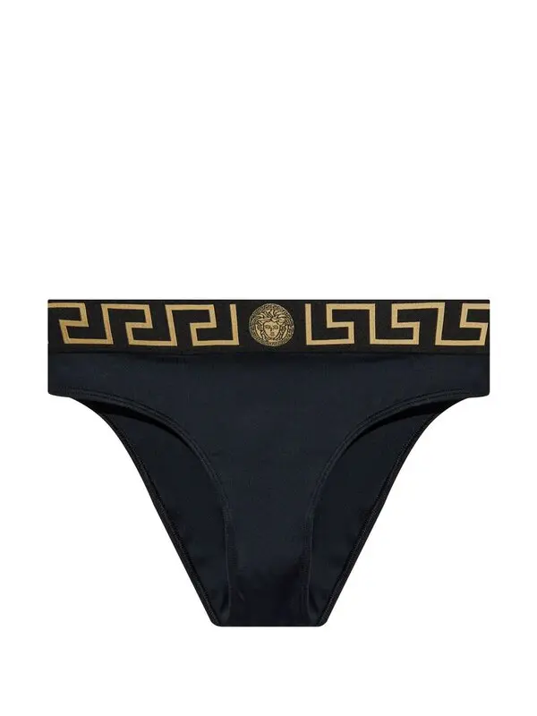 Versace Logo-waistband Bikini Bottom - Black