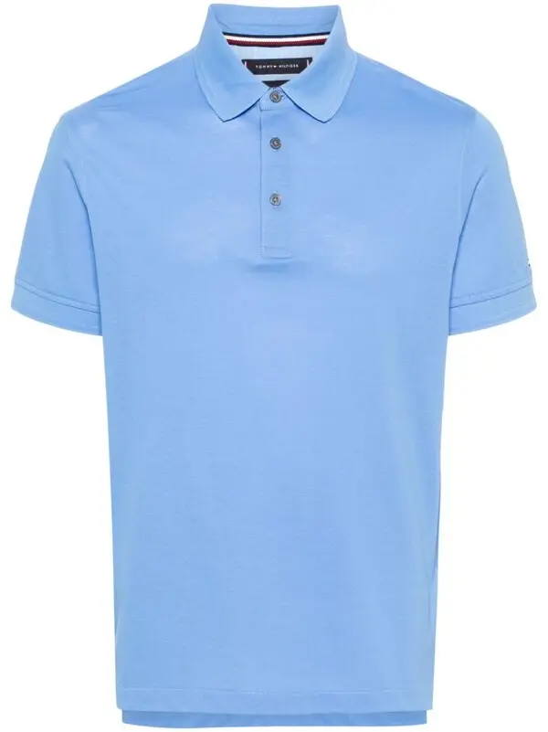Tommy Hilfiger Logo-embroidered Piqué Polo Shirt - Blue