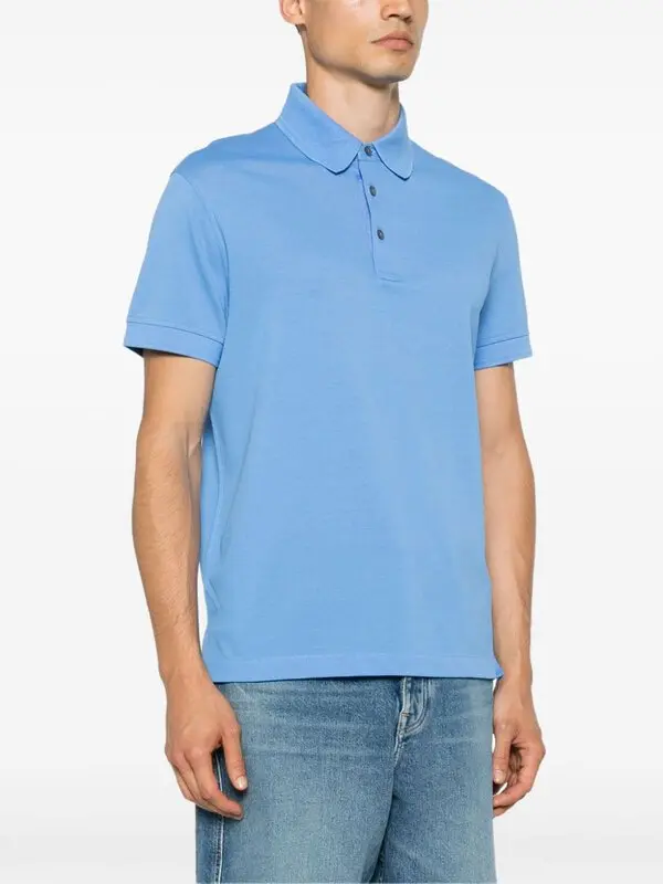 Tommy Hilfiger Logo-embroidered Piqué Polo Shirt - Blue