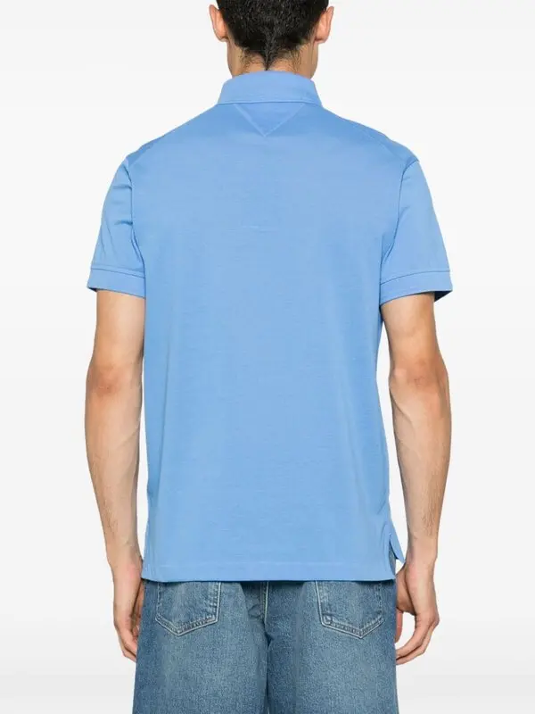 Tommy Hilfiger Logo-embroidered Piqué Polo Shirt - Blue
