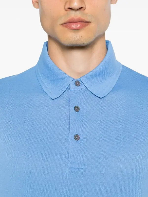 Tommy Hilfiger Logo-embroidered Piqué Polo Shirt - Blue