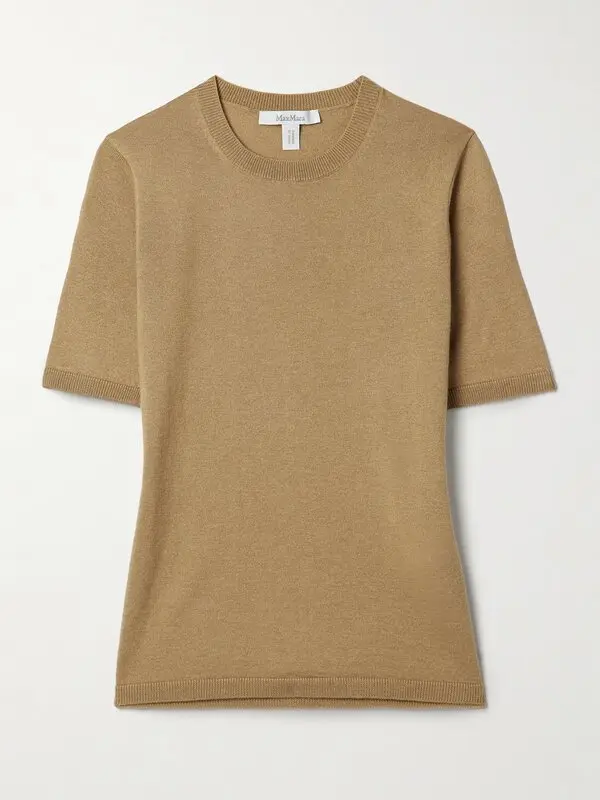 Max Mara Warren Silk And Cashmere-blend Sweater - Brown