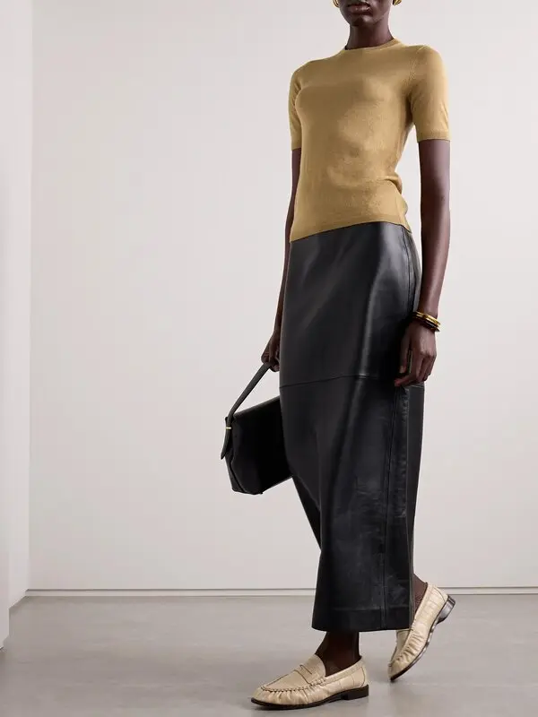 Max Mara Warren Silk And Cashmere-blend Sweater - Brown
