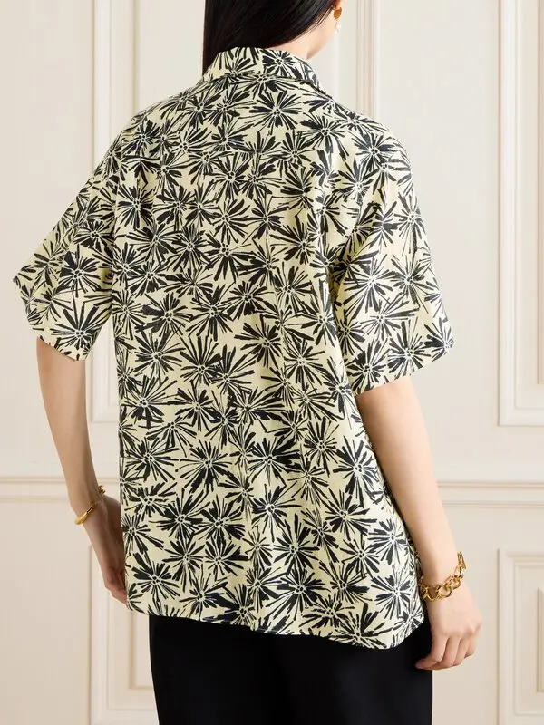 Loro Piana Floral-print Linen Shirt