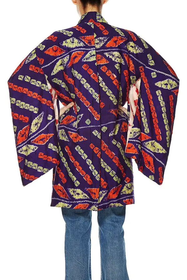 Vintage Wgaca Silk Kimono Haori - Purple