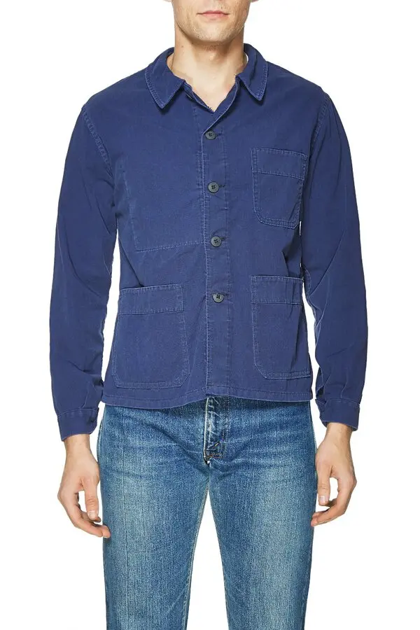 Vintage Wgaca Indigo Canvas Chore Jacket