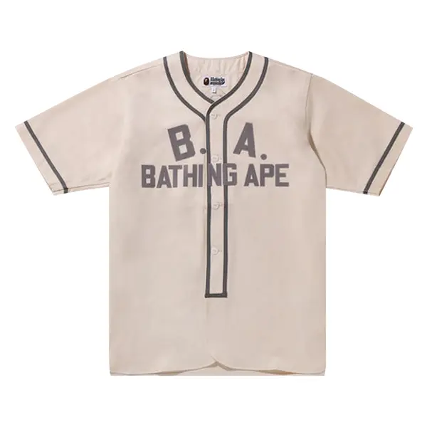 A BATHING APE Baseball Shirt - White