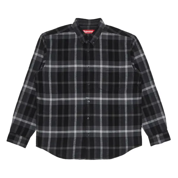 Supreme Plaid Flannel Shirt - Black