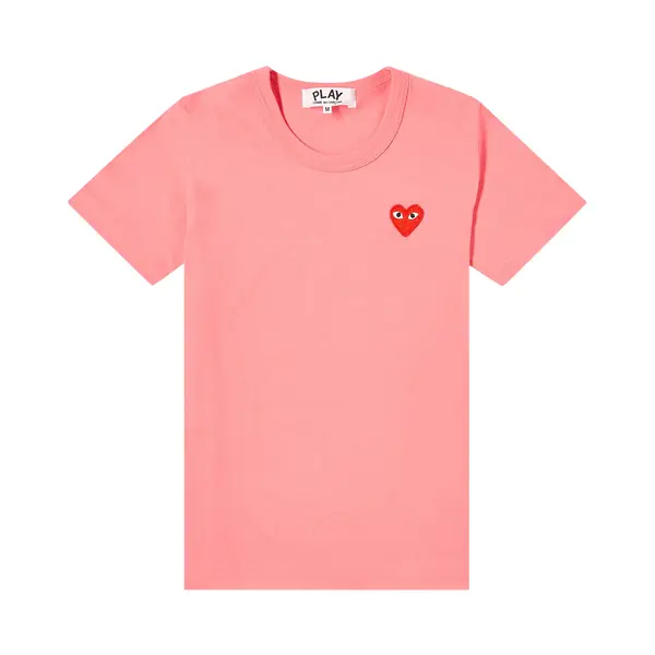 Play Comme Des Garcon Basic Heart Logo T-shirt - Pink