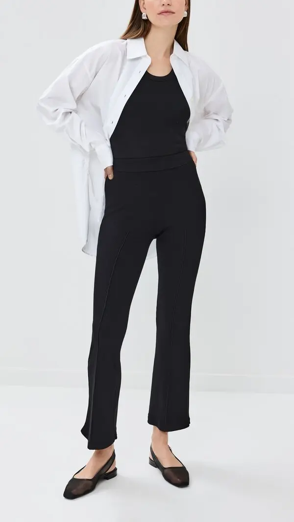 Donni. Rib Kick Flare Pants - Jet
