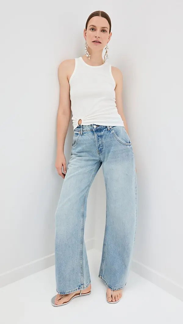 Rabanne Tank Top With Piercing - White