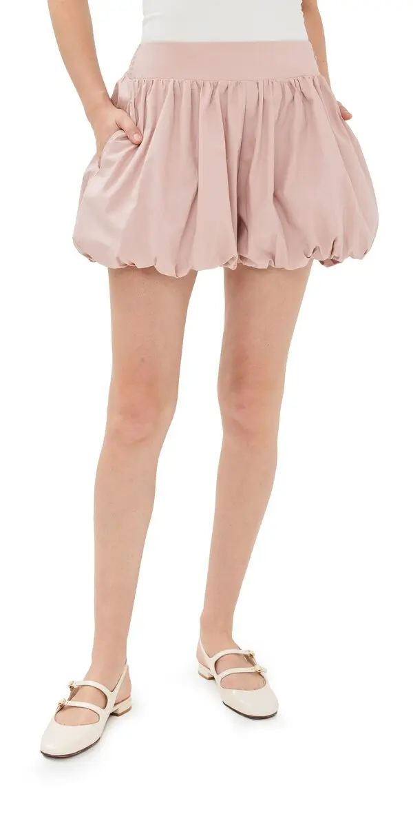 Susana Monaco Poplin Bubble Hem Shorts