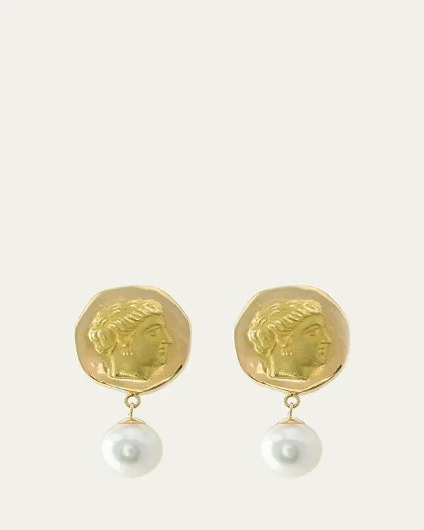 HAUTE VICTOIRE Andromeda Pearl Drop Earrings - White