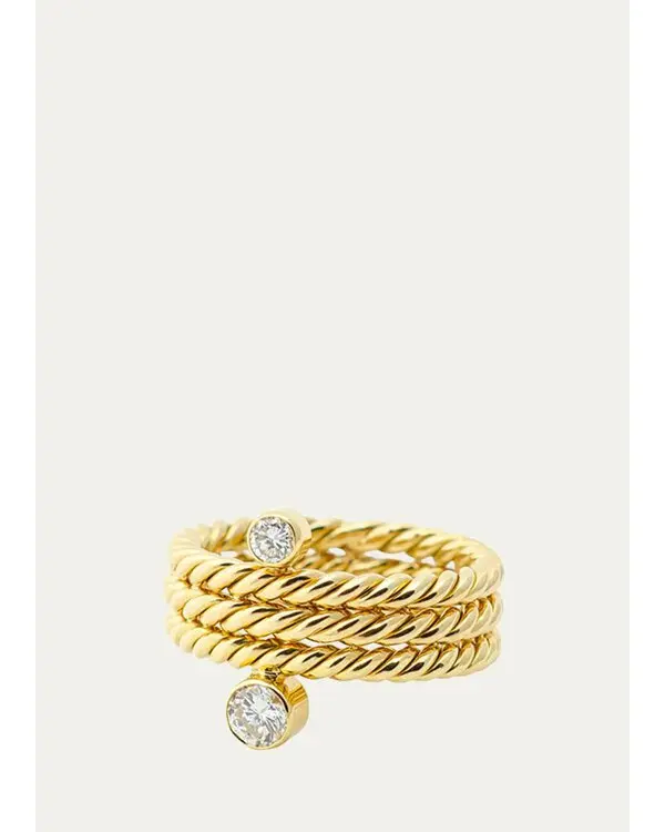 HAUTE VICTOIRE Hand Twisted Diamond Ring - Yellow