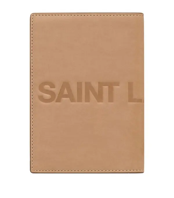 Saint Laurent - Leather Logo Passport Holder