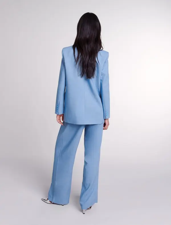 Maje Textured Viscose Suit Jacket