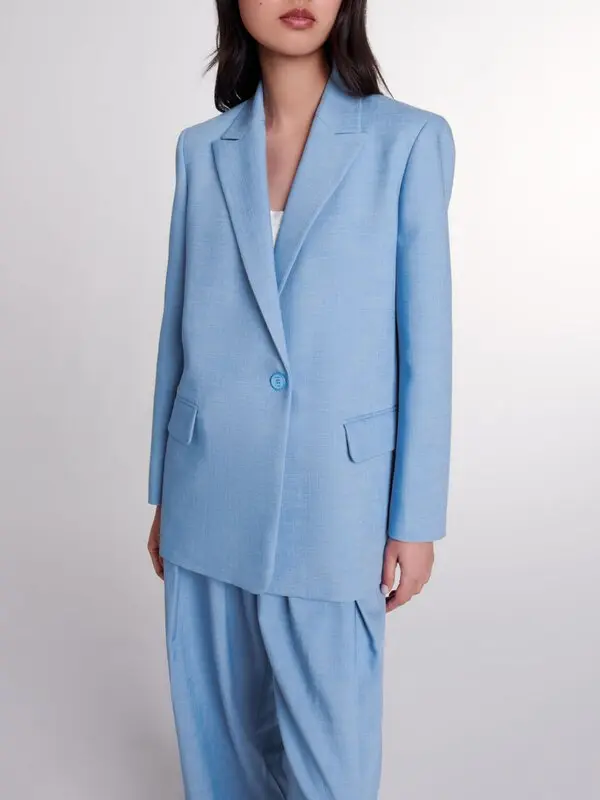 Maje Textured Viscose Suit Jacket