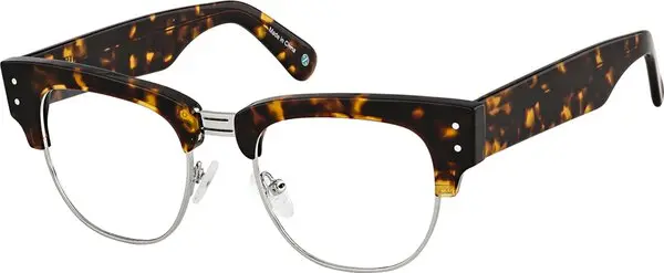 Zenni Browline Full Rim Frame Eyeglasses - Tortoiseshell